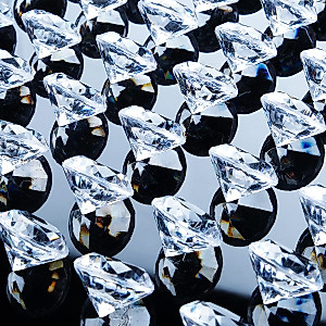 Babenest Acrylic Diamond Fake Gems Vase Filler, 240pcs 3/4 Inch Faux Diamonds Crystals Jewels for Table Scatters Wedding Party Event Arts & Crafts Birthday Decoration Favor (Clear)