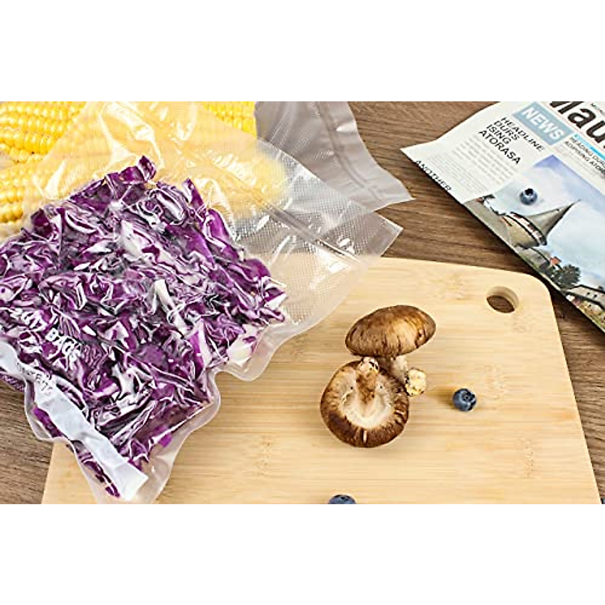 3 Pack- 11" x 16' Vacuum Seal Roll. Compatible With All Food Saver Vacuum Seal Machines, Heavy Duty, BPA-Free & Freezer Safe, Cut to Size. 24/7 Bags