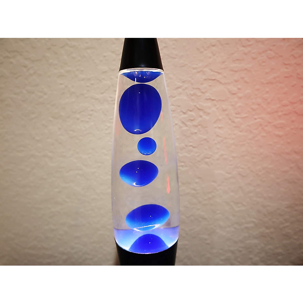 Aryellys Table Lamp 16" Bedside Lamp, Clear liquid Desk Lamp with Blue Lava Lamp Wax, Lava Lamps for Adults Nightstand Lamp for bedroom and Home Decor - Bulb included