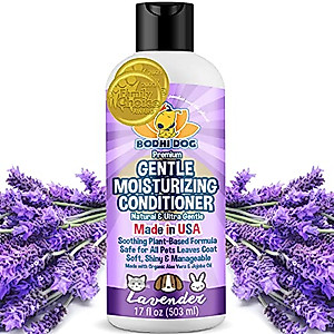 Premium Natural Moisturizing Dog Conditioner | Conditioning for Dogs, Cats and More | Soothing Aloe Vera & Jojoba Oil | 1 Bottle 17oz (503ml) (Lavender)