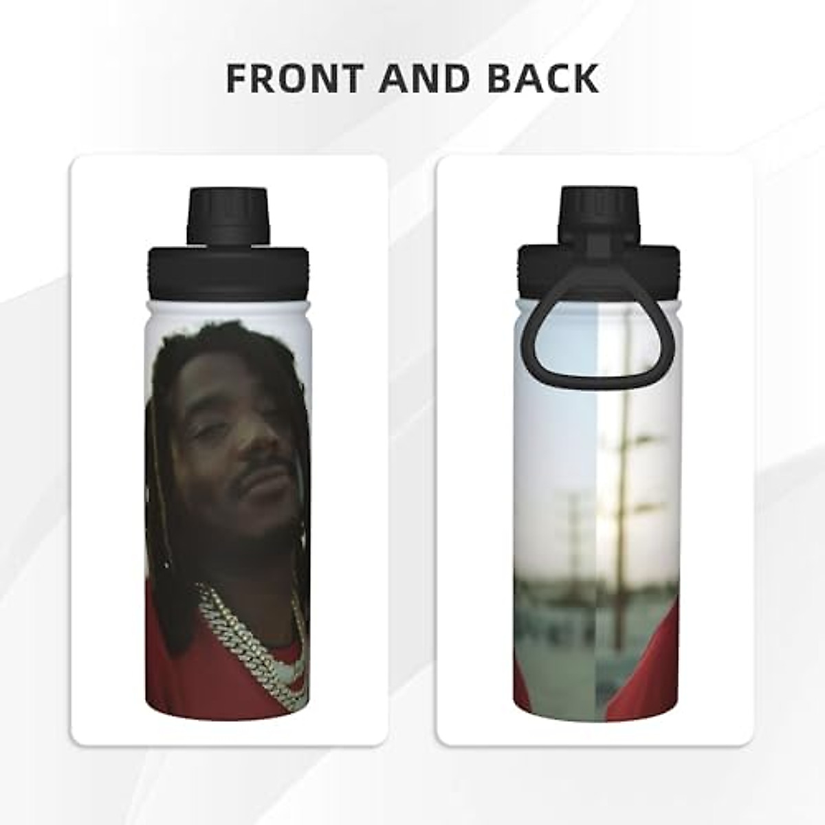 Mozzys Tumbler 18 oz Stainless Steel Sports Insulated Kettle Travel Drinking Cup Water Bottle with Lid