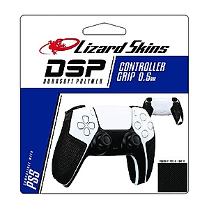 Lizard Skins PS5 Controller Grip – 0.5mm DSP Playstation 5 Grip - Easy to Install PRE Cut Pieces - 10 Colors (Jet Black)