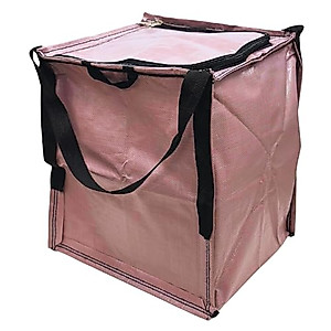 DURASACK Heavy Duty Storage Tote Bag with Zipper Top 22-Gallon Rugged Woven Polypropylene Moving Bag, Reusable Self-Standing Design, Holds up to 500 Pounds, Single, Mauve