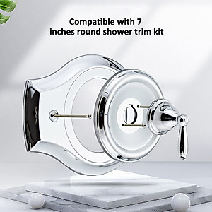 Renovation Shower Cover Plate for 2-Handle or 3-Handle to 1-Handle Shower Updates, Chrome