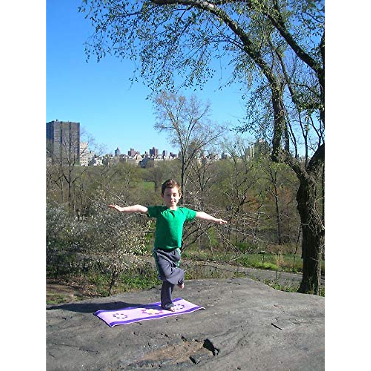 The Little Yoga Exercise Mat Mini Playtime Mat for Babies and Toddlers Non Toxic Non Slip Pretty Lotus Flower Design for Active and Calm Play