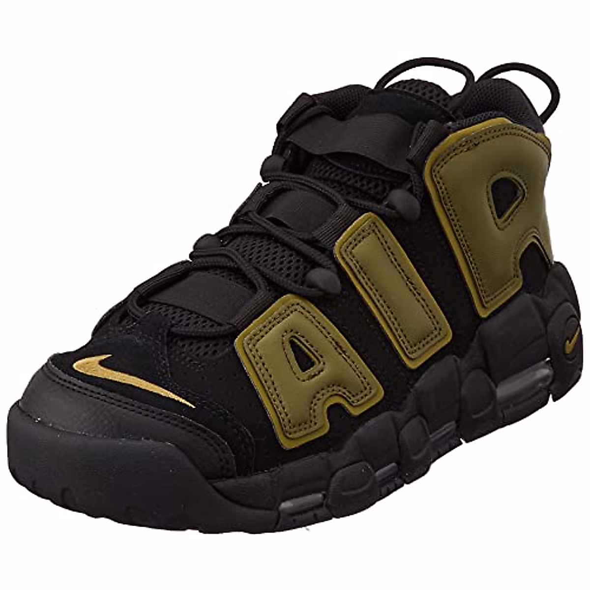 Nike mens Air More Uptempo 96 Basketball Trainers Cj6129 Shoes, Black/Rough Green-pilgrim-blac, 11