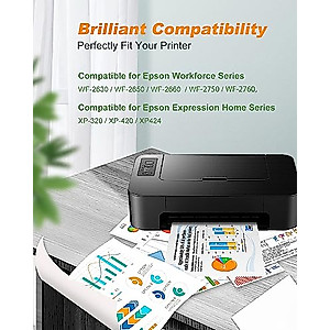 220XL Ink Cartridges Remanufactured Ink Cartridge Replacement for Epson 220 XL T220XL to use with WF-2760 WF-2750 WF-2650 WF-2630 XP-420 XP-320 XP-424 (2 Black, 1 Cyan, 1 Magenta, 1 Yellow 5 Pack)