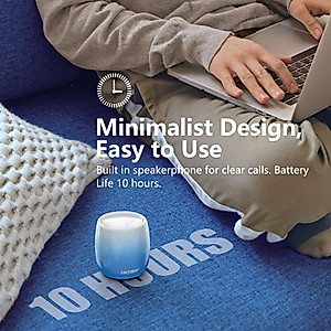 INSMY Small Bluetooth Speaker, Waterproof Mini Speakers Portable Wireless, Punchy Bass Rich Audio, Stereo Pairing, Handheld Pocket Travel Size Built-in Mic for Phone Laptop Tablet Gift (Blue)