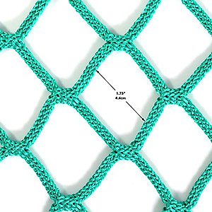 Shape New Round Hay Bale Feeder Net 6 x 6 Feet - Knotless Double Weave, Slow Feed, Reduce Waste - with Black Hanging Net Included.