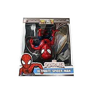 Jada Toys Marvel Ultimate Spider-man Metals Diecast collectible toy figure, 6", Red and Blue