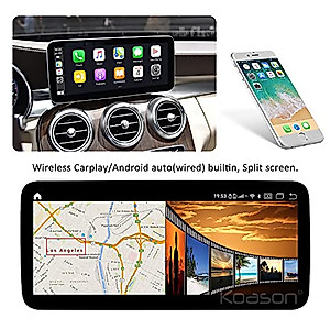 Android12 10.25inch HD1920 Screen Upgrade Display Monitor Multimedia Player GPS Navigation for Mercedes Benz C GLC 2014-2018 C180 C200 C220 C250 C300 C350 C320 C63 W205 NTG5