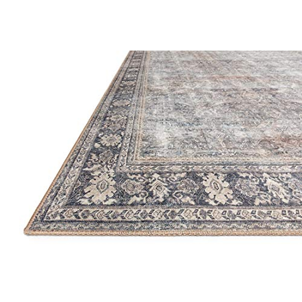 Loloi II Wynter Collection WYN-07 Grey/Charcoal, Traditional 8'-6" x 11'-6" Area Rug