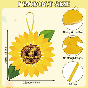 Patelai 30 Sets Be Kind Sunflower Craft Kit for Kids DIY Religious Kindness Sunflower Make Your Own Sunday School Craft Bulk for Kids Summer Spring Fun Home Classroom Activities