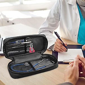 TSVAGA Stethoscope Case for Nurse Stethoscopes Holder Case Travel Carrying Lightweight Storage with Mesh Pocket for Doctor Medical Assistant