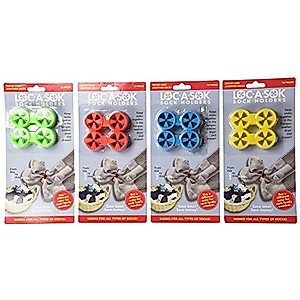 Loc A Sok Sock Locks (Pack of 40 - Green, Blue, Red and Yellow)