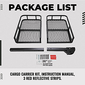 KUAFU 60"x20"x6" Folding Hitch Mount Cargo Carrier Rear Luggage Basket Fit 2" Receiver for Van, SUV, Truck, Trailer, Car 550LBS Capacity Fold Up Trailer Tow Hitch Cargo Rack