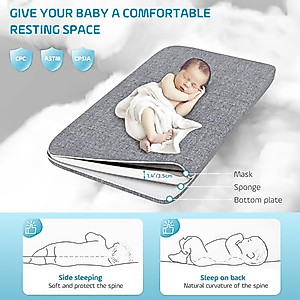 Ixdregan 3 in 1 Bassinet - Baby Bassinet with Comfy Mattress, 2023 New Bassinet Bedside Sleeper, Portable Bedside Bassinet for Baby Girl Boy with Wheels, Easy to Assemble (Grey)