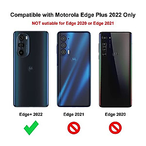 Cresee Case for Motorola Edge Plus 2022 (Edge+ 2022) / Edge Plus 5G UW 2022, Crystal Clear Cover with Reinforced Corner Bumper Slim Fit Shockproof Flexible TPU Phone Case - Transparent