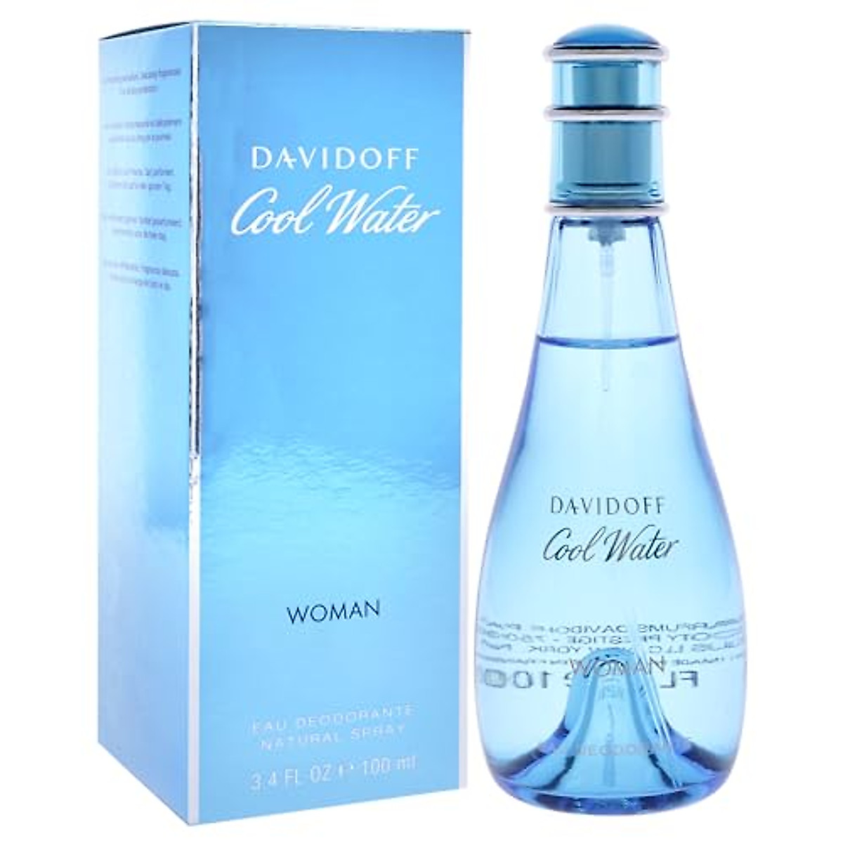 Cool Water by Zino Davidoff | Eau de Deodorante | Fragrance for Women | Ocean Breeze and Sea-Water Scent | 100 mL / 3.4 fl oz