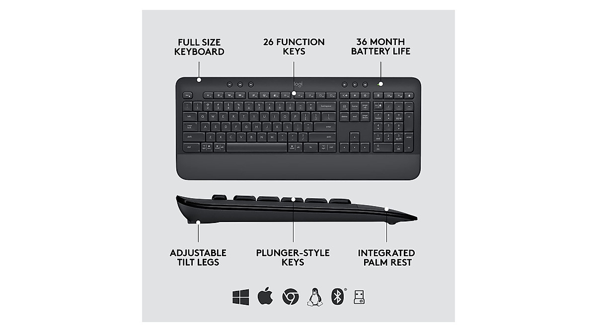 Logitech MK650 Combo | Secure Wireless Keyboard & Mouse