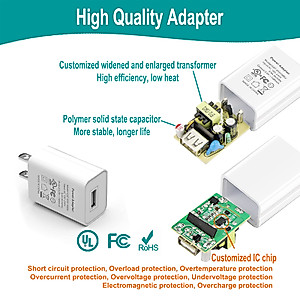 Charging Cable Adapter Barrel Plug for Stick Up Cam Battery/Plug-in 3rd / 2nd Gen & Spotlight Cam Battery, 16Ft /5M Power Charger Cable 3.5mm DC 5V 1A Weatherproof Continuous Charging