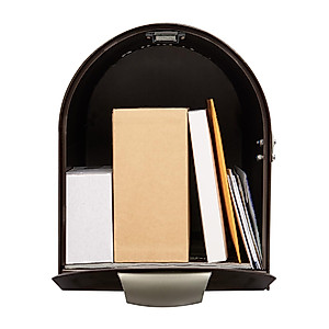 Architectural Mailboxes Northpointe Galvanized Steel Post Mount Mailbox, Compatibility Code C, NM160VAM, Venetian Bronze, Large Capacity