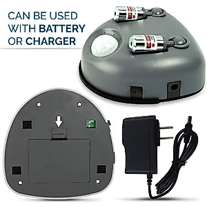 Zone Tech Garage Parking Assist Dual Laser Guide - High-Tech Professional 360 –Degree Adjustable to Wider Angles, Sensor with AC Adapter and Battery Backup for Car/Automotive