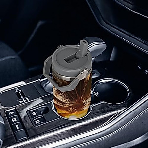 SYJTGDE Large Capacity Car Cup Tropical Beach Palm Tree Sunset Fashionable Upgrade Car Cup Advanced And Beautiful Travel Cup