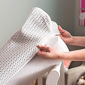 Lullaby Earth Breathe Safe 2-Stage Breathable Crib Mattress - Chemical Free, Dual Firmness Natural Mattress with Removable Washable Protector - Packaging May Vary