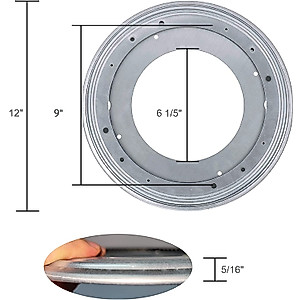 2Pack 12" Lazy Susan Hardware 5/16 Thick Turntable Bearings 1000lbs Load Capacity Lazy Susan Turntable Swivel Plate Base for Rotating Table, Kitchen Storage, Serving Tray, Corner Shelves, Book Rack