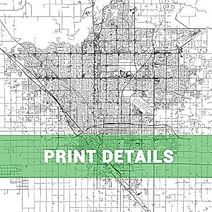 Dear Mapper Fresno United States View Abstract Road Modern Map Art Minimalist Painting Black and White Canvas Line Art Print Poster Art Line Paintings Home Decor (Set of 3 Unframed) (16x24inch)