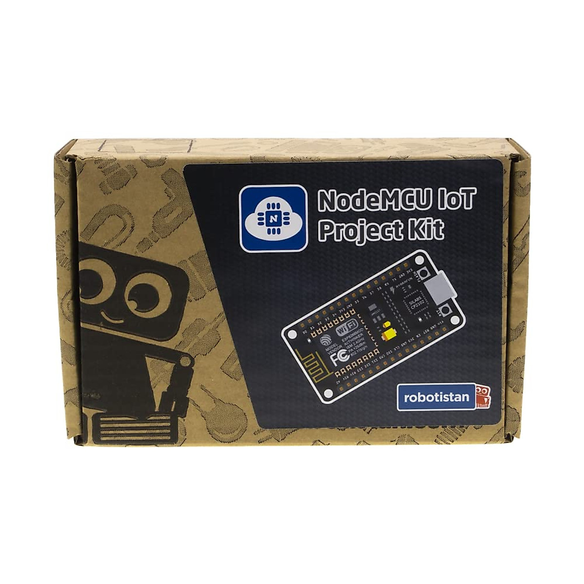 Robotistan Nodemcu ESP8266 IoT Starter Kit - Smart Electronic IoT Projects - DIY Automated Home Gadgets - WiFi Development Board with NodeMCU, Motors, LEDs, Sensors & More