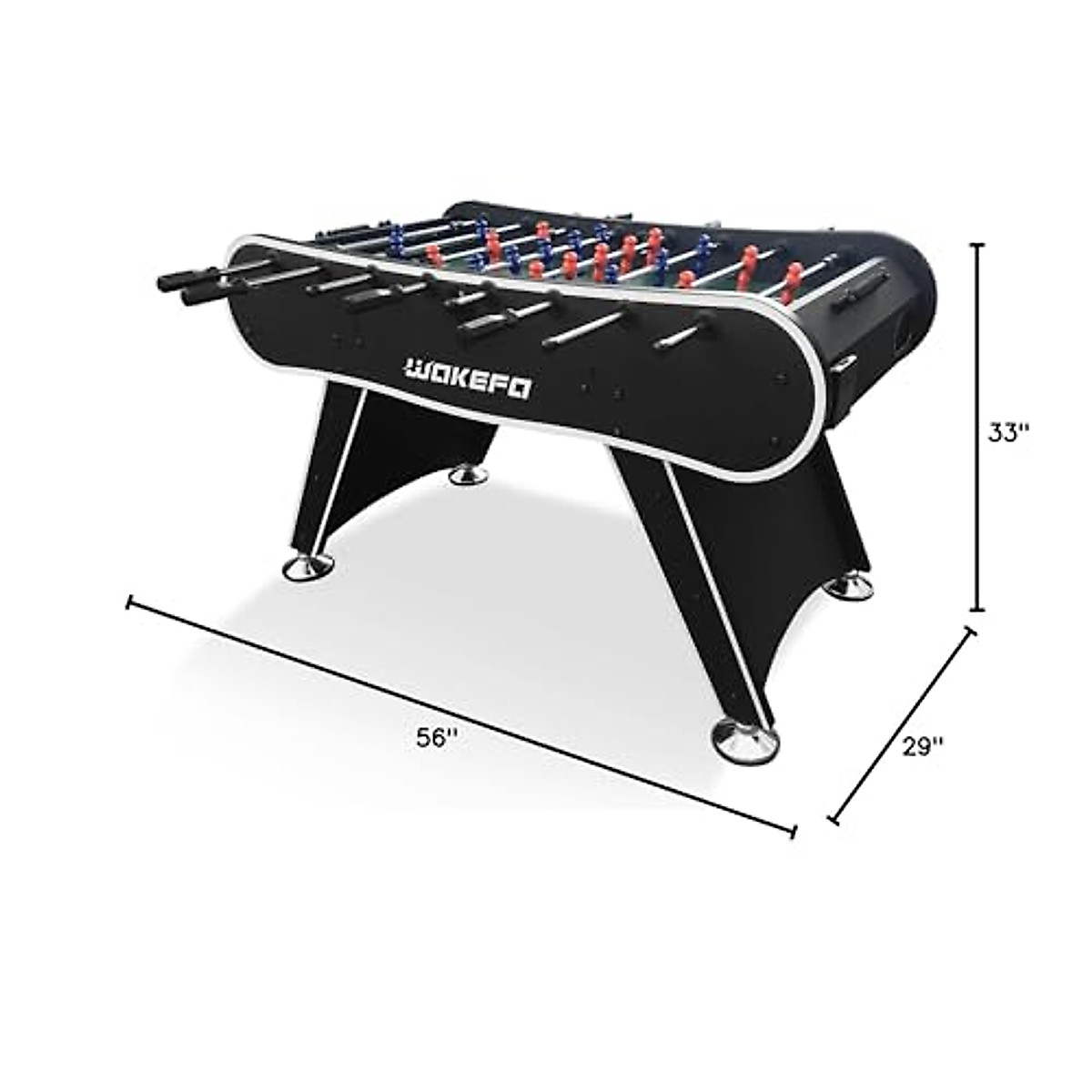 Wakefa 7ft Billiards Table, Portable Foldable Pool Table, Includes Balls, Chalks, 2 Pool Sticks and Brush, Black with Blue Cloth, Perfect for Family Game Room