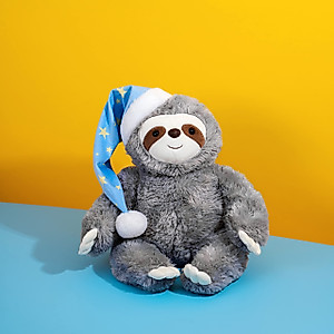 Thoughtful Sloth Plush Stuffed Animal - 16" Cotton Soft Cuddly Toy, Get Well Soon Care Package Gift for Kids, Teens & Adults