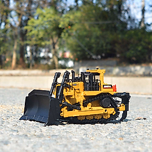 Ailejia 1/50 Scale Diecast Truck Alloy Models Bulldozer Vehicle Construction Vehicle Model Engineering Car Toy boy Gift (Bulldozer)