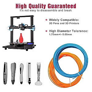 Smallant 3D Pen Filament,1.75mm PLA Filament Pack of 32 Colors, Diameter Filament, Each Color 10 Feet, Total 320 Feet Lengths