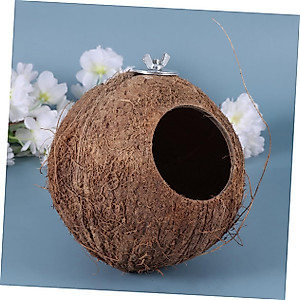 BUGUUYO Coconut Shell Nest for Birds Bird Toys Coconut House Nest for Parrots Bird Nest for Small Pets Bird House