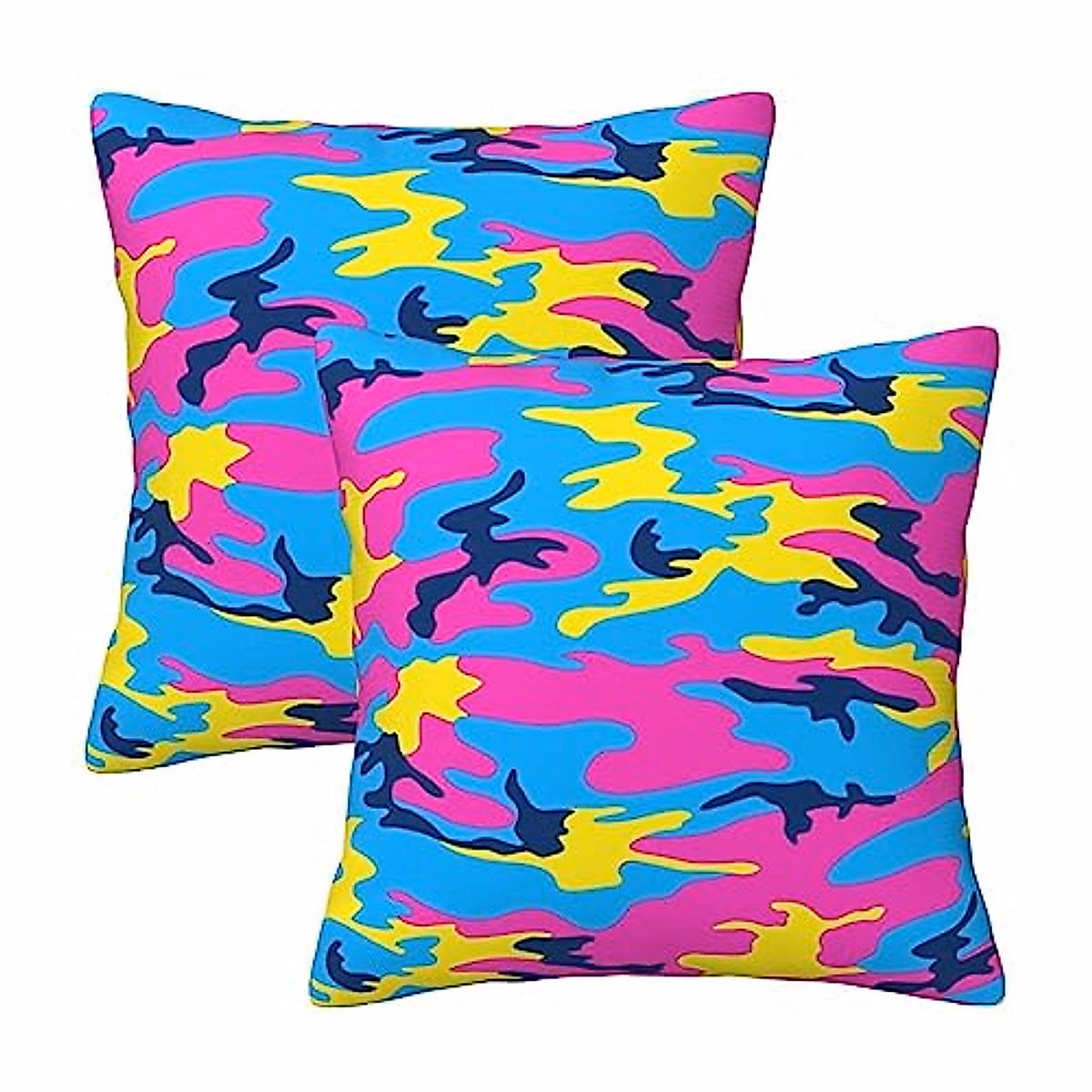 AFHYZY Camo Throw Pillow Covers Set of 2 Soft Pillow Case Protectors with Zipper Standard Size Pillowcase Covers Home Decor Couch Pillows 18"x18"