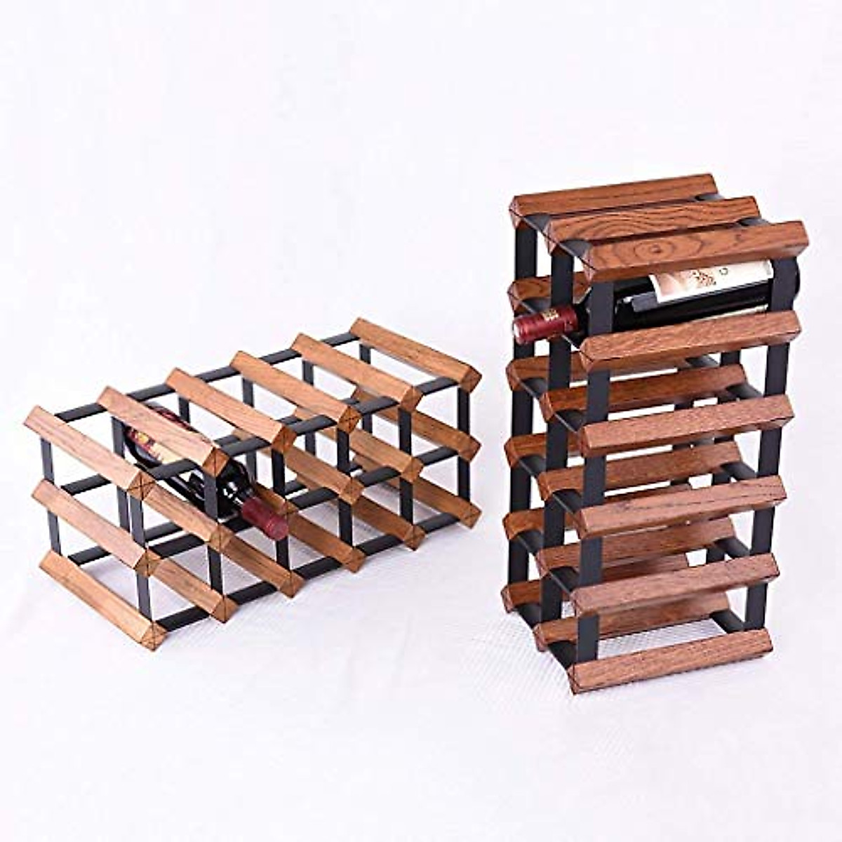TEmkin Wine Rack 15 Bottles Wine Show Wine Storage Rack Cube Cabinets Wine Rack Wine Display Stand Storage Shelf Suspension Solid Wood Grape Wine Cellar Wine Cellar Bar C