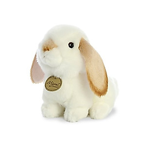 Aurora - Miyoni - 8" Lop Eared Rabbit with Tan Ears, White and Tan