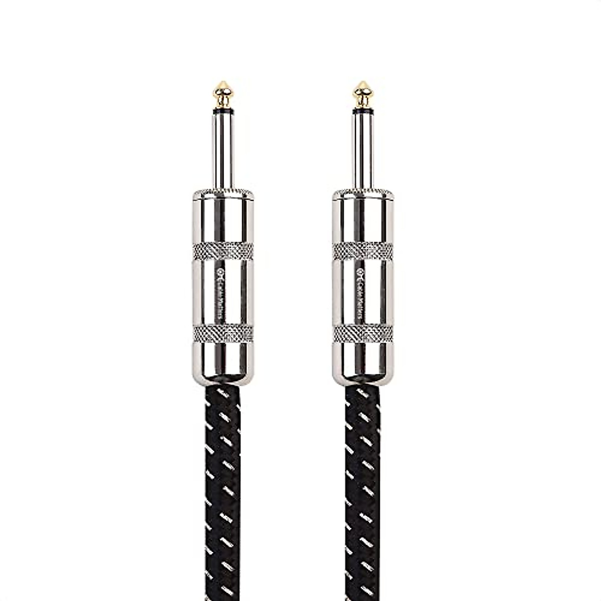 Cable Matters 2-Pack Premium Braided 12 AWG 1/4 Inch Speaker Cable 6 ft with 6.35mm TS Connector