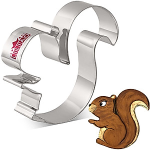 LILIAO Squirrel Cookie Cutter - 3.8 x 4 inches - Woodland Animal Biscuit and Fondant Cutters - Stainless Steel