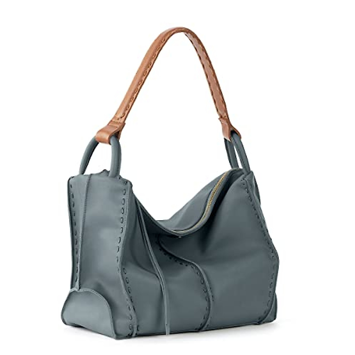 The Sak Los Feliz Hobo in Leather, Lined, Roomy Shoulder Purse, Indigo
