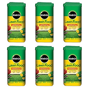 Miracle-Gro 1001833 Lawn Food Water Soluble Lawn Fertilizer (6 Pack), 5 lb