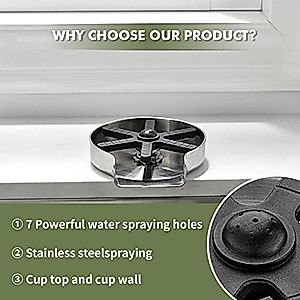 Eigso Metal kitchen sink glass rinser device, kitchen sink faucet glass rinsing device, bottle rinsing device, kitchen sink accessories, stainless steel anti-rust, brushed nickel