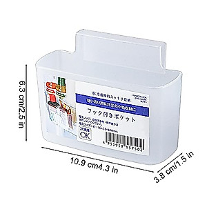 Klyuqoz Mini Fridge Accessories Pack of 6, Refrigerator Door Organizer, Condiment Organizer, Mini Hanging Storage Boxes for Home Kitchen Saucing Storage, Clear