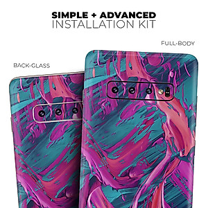 DesignSkinz Liquid Abstract Paint Remix V5 Protective Vinyl Decal Wrap Skin Cover Compatible with The Samsung Galaxy S20 (Screen Trim & Back Glass Skin)