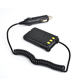 Battery Eliminator Car Charger for Baofeng Transceiver Ham Radio UV-5R UV-5R+ UV-5RA UV-5RA+ UV-5RB UV-5RC UV-5RD UV-5RE UV-5RE Plus Walkie Talkie