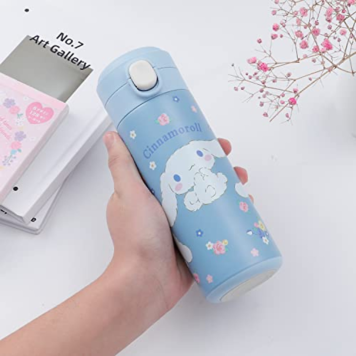 Cartoon Kitty Stainless Steel Vacuum Bottle Leakproof,Insulated for Hot or Cold Water Bottle Travel Mug for Girl-5