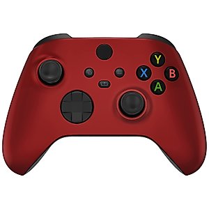 eXtremeRate Scarlet Red Replacement Shell for Xbox Series X & S Controller - Personalized Upgrade - Soft Touch Grip Custom Gaming Case Faceplate for Xbox Core Controller [Controller NOT Included]